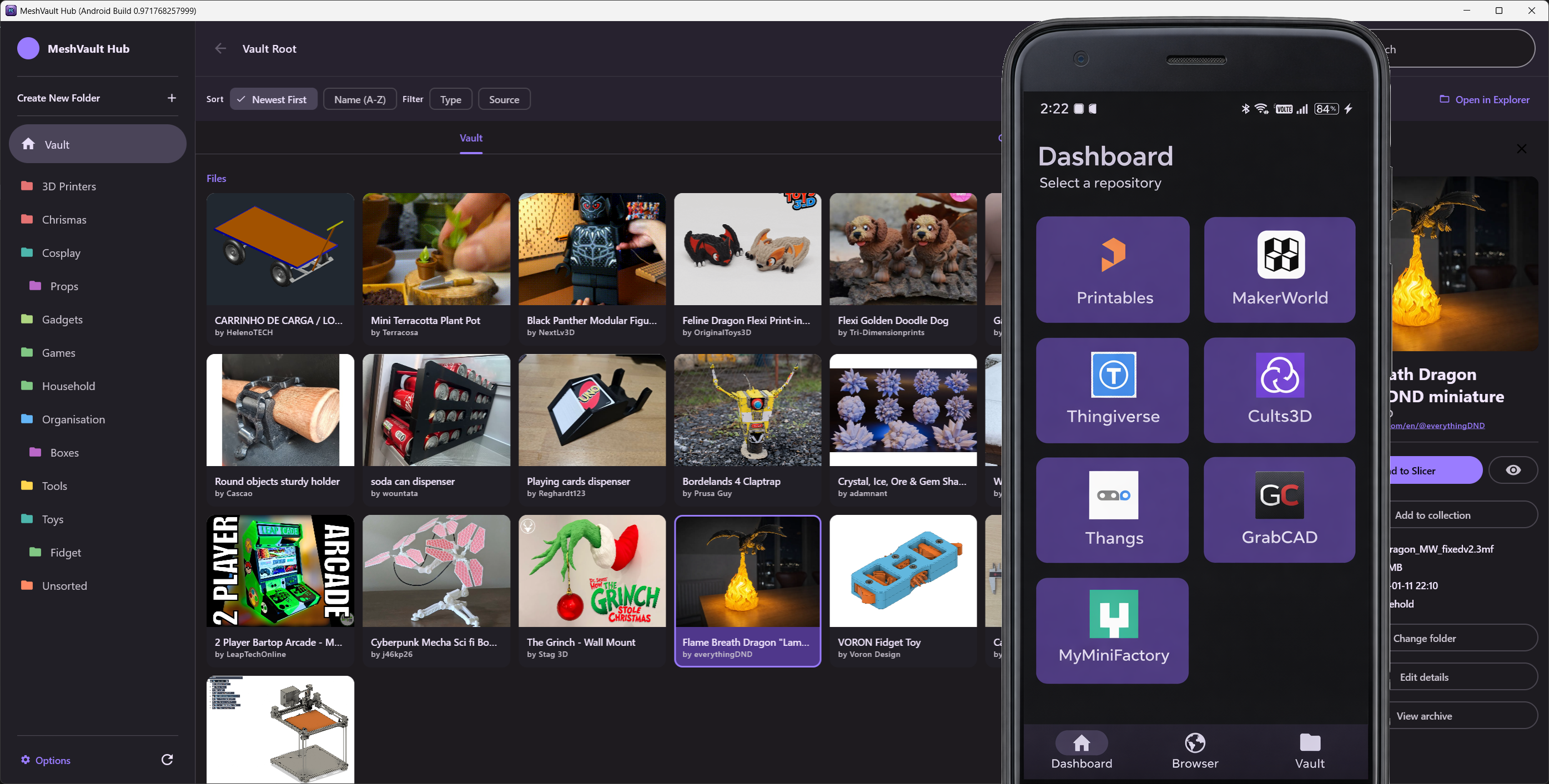 MeshVault | 3D Model Library Manager for Windows, Android, and Browser